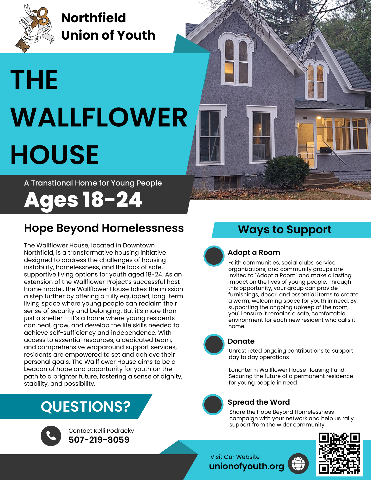 Learn more about Wallflower House – Northfield Union of Youth